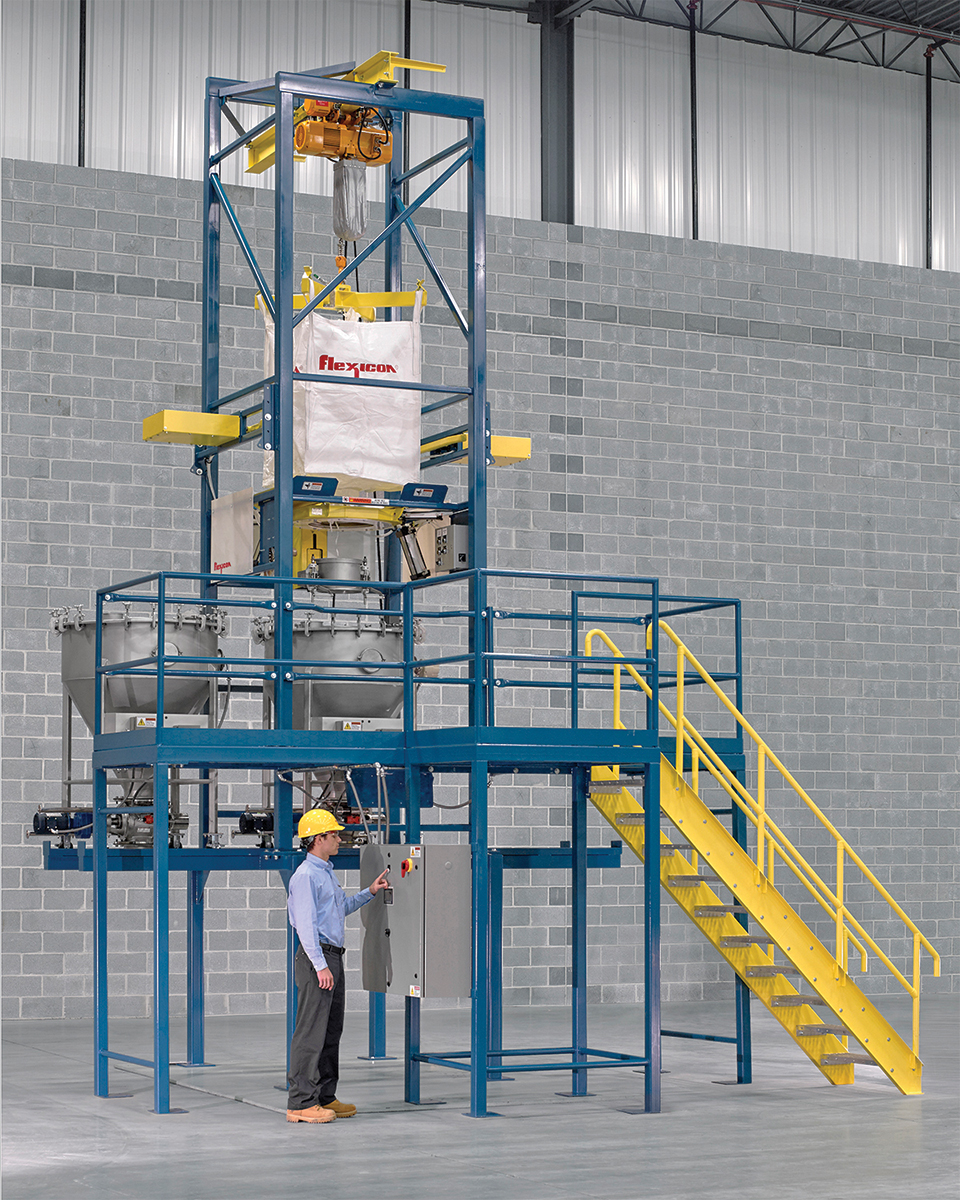 Station de vidange de Big Bags avec système de navette pour trémie